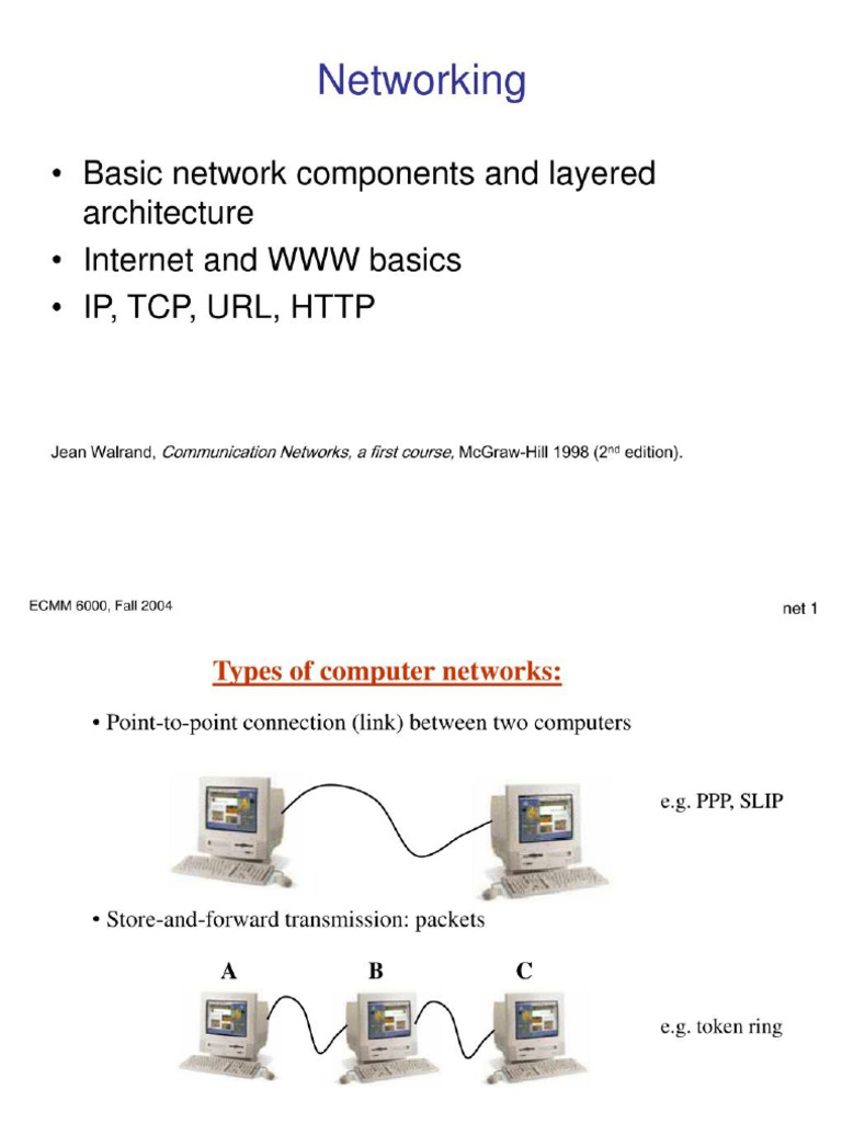 1631408349 Networking Jean Walrand Communication networks a first course | PDF