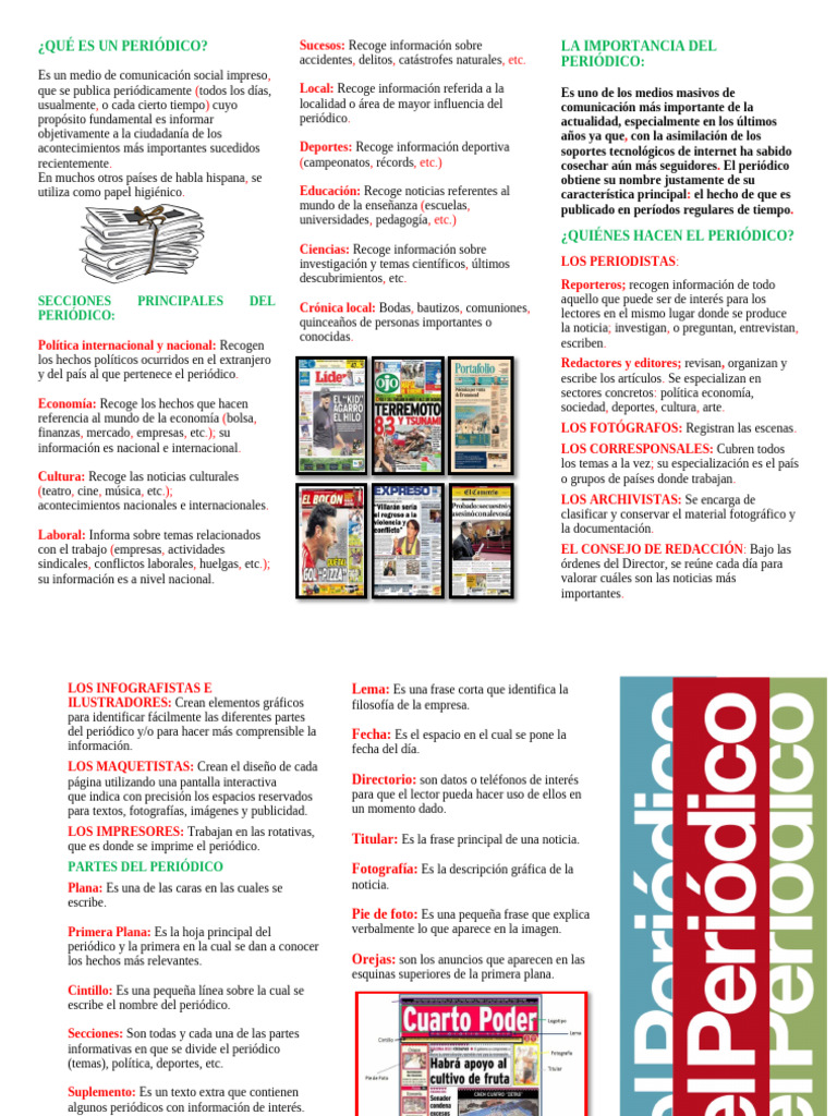 Triptico Periodcio | PDF | Periódicos