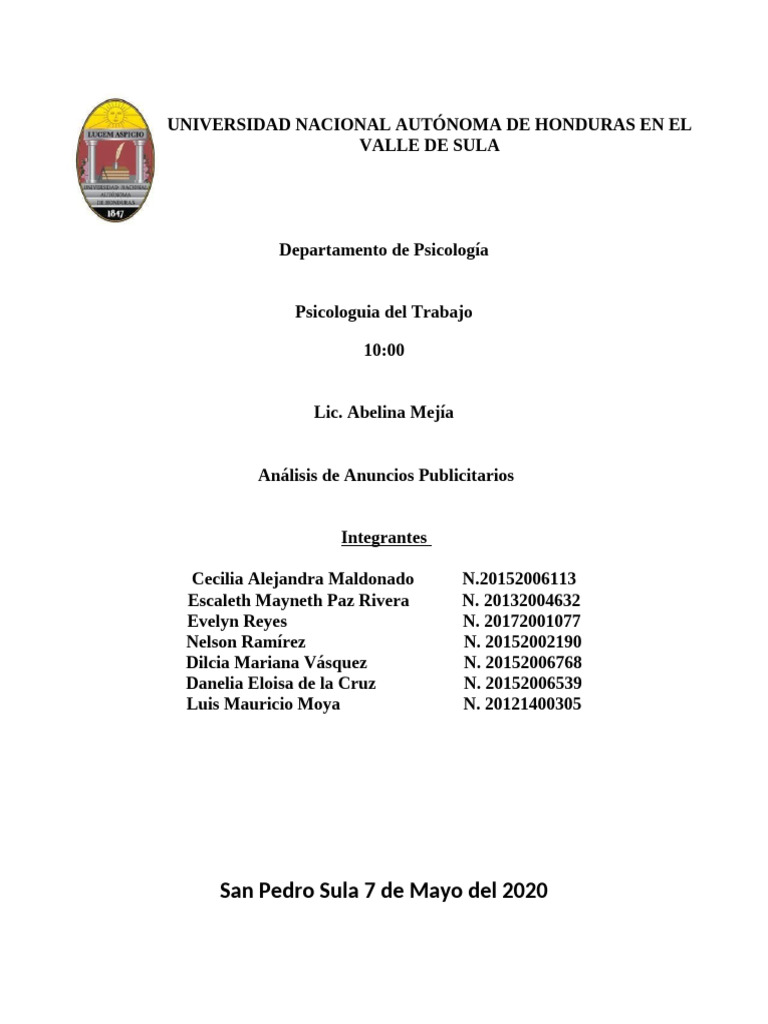 Analisis de Anuncio Publicitario | PDF