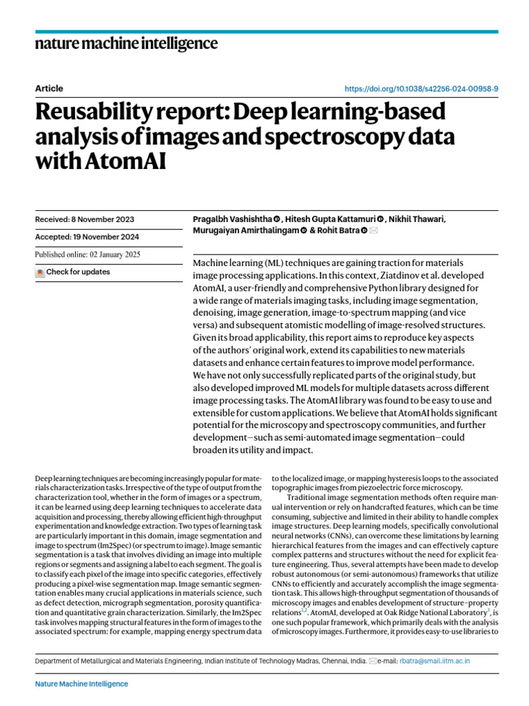 Reusability Report Deep Learning Based Analysis Of Images And