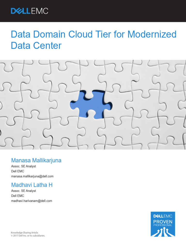 2017KS Manasa-Data Domain Cloud Tier For Modernized Data Center | PDF | Cloud Computing ...