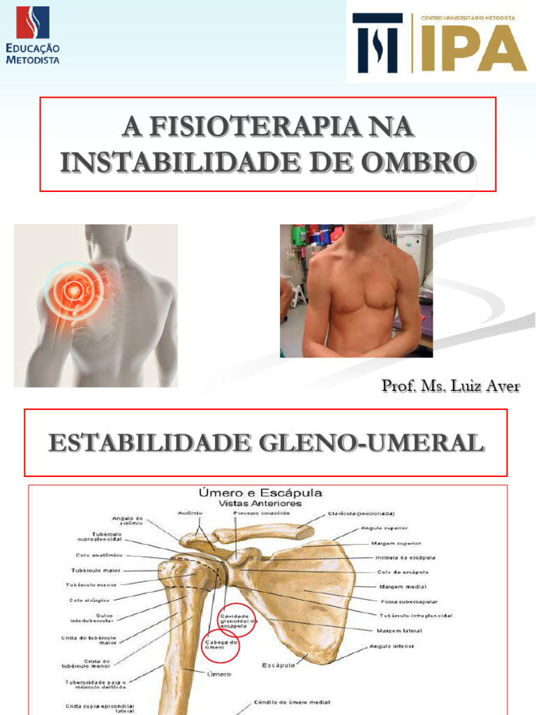 Aula Instabilidade Ombro | PDF | Sistema Locomotor