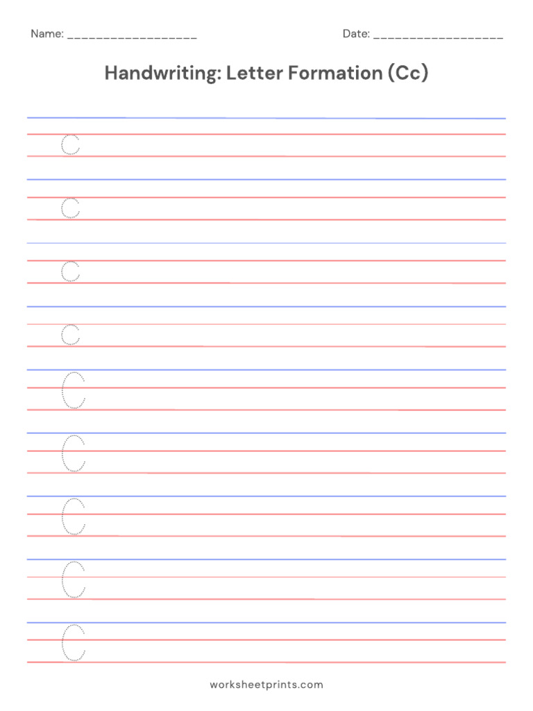 Handwriting Letter Formation C | PDF