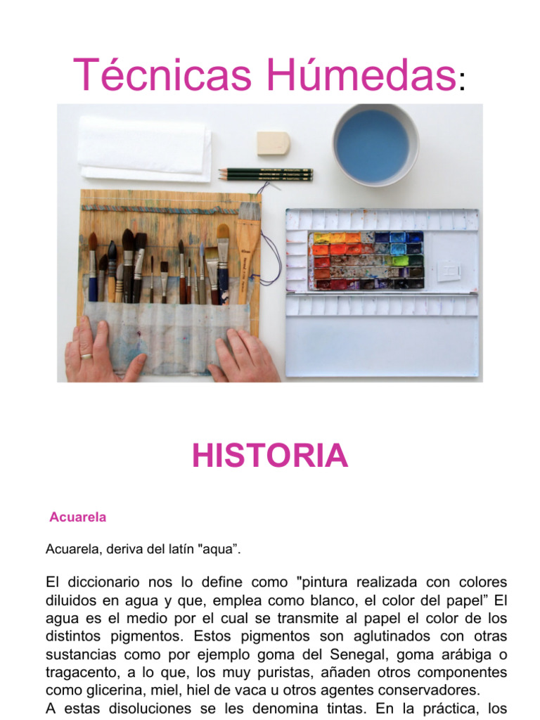 Parte 1 Acuarela | PDF | Pintura con acuarelas | Pinturas