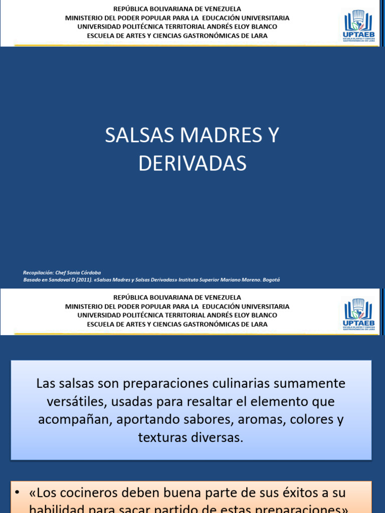 1-4-2 Presentacion Salsas Madres y Derivadas | PDF | Salsa | Mayonesa