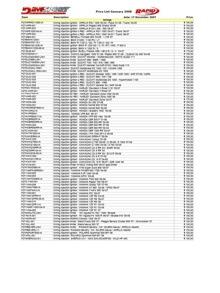 Speed Bike Prices in Pakistan 2008 | PDF | Motorcycling | Motor Vehicle