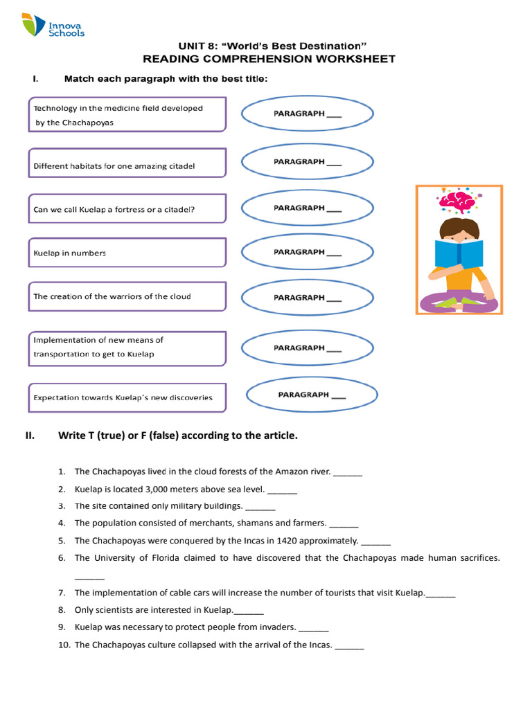 B1 Reading Worksheet 7-12-23 | PDF