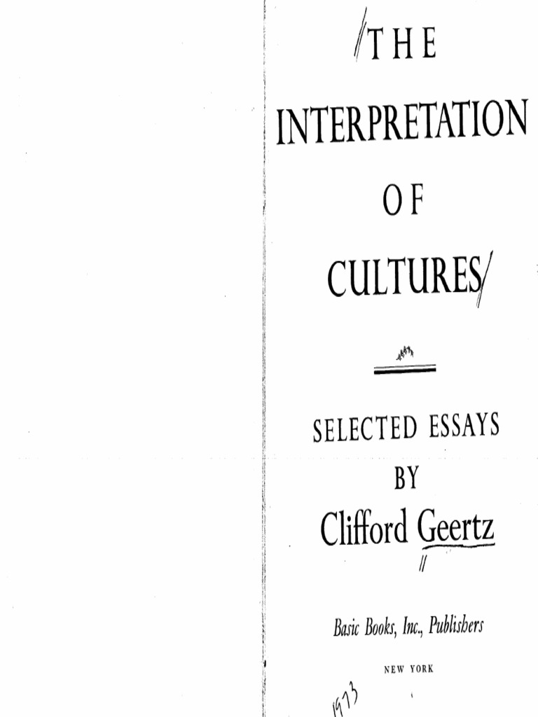 Geertz, Clifford (1973) - The Impact of The Concept of Culture On The ...