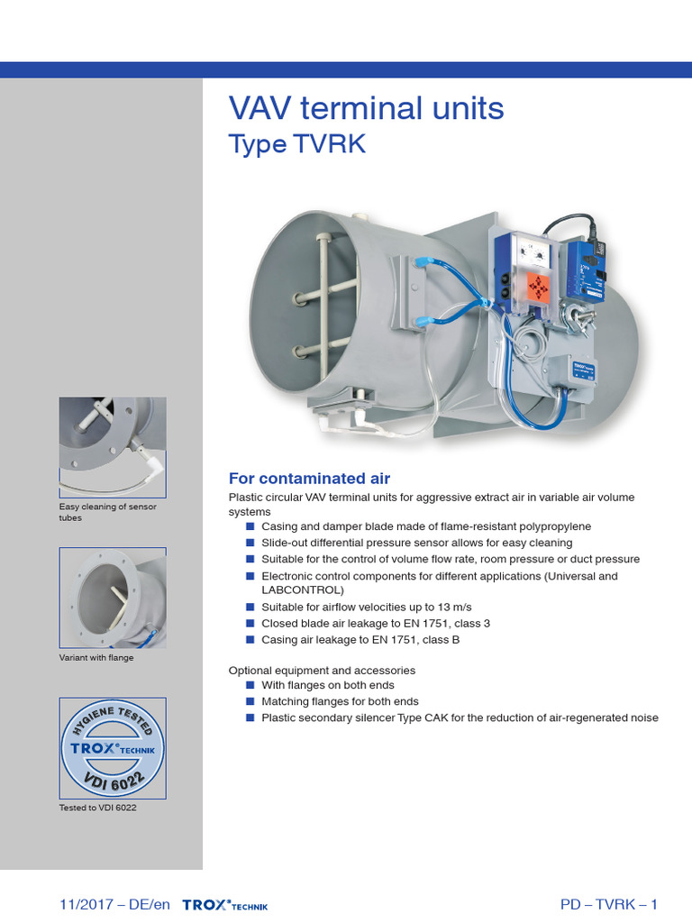 Trox-Vav Box-01 | PDF | Duct (Flow) | Flow Measurement