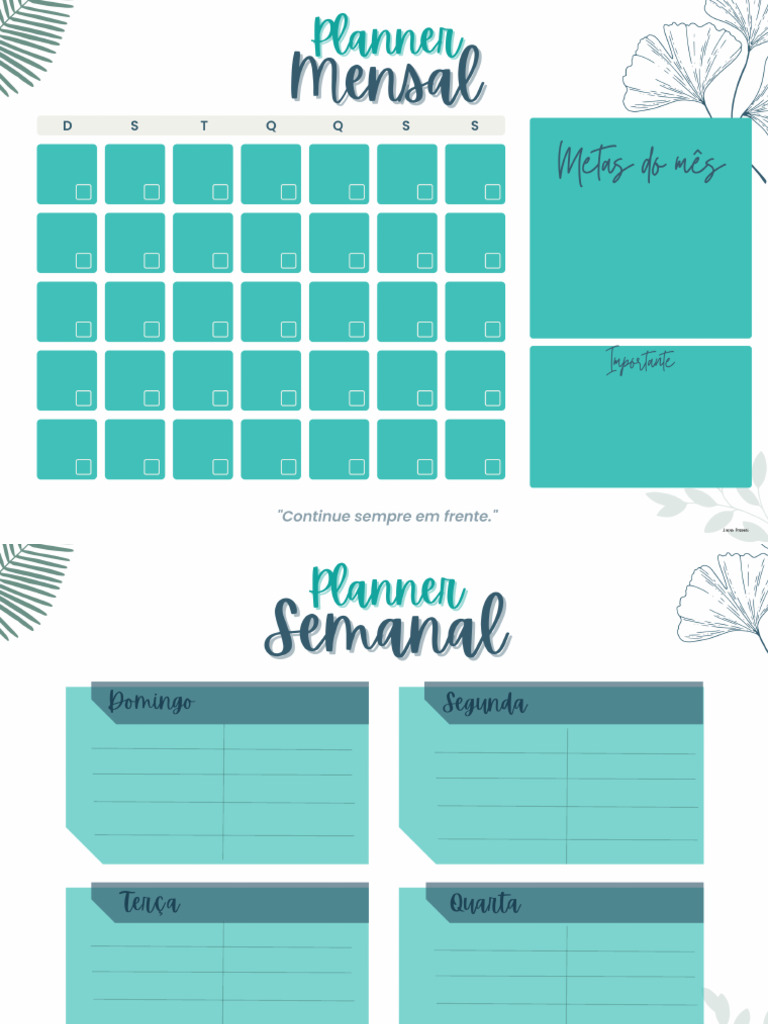 Planner para Imprimir MODELO | PDF