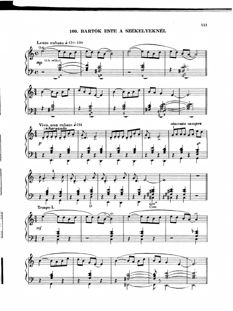 Bartók Este A Székelyeknél | PDF