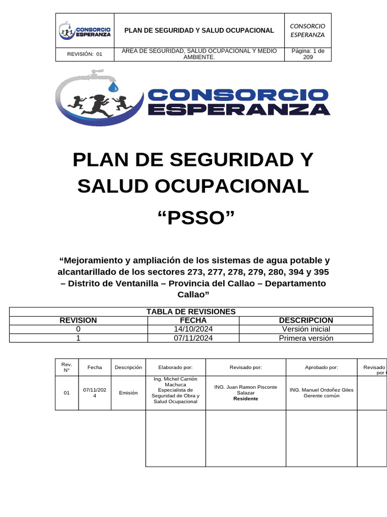 Plan de Seguridad en Obra... 7.11.24 | PDF | Seguridad y salud ocupacional | Alcantarillado