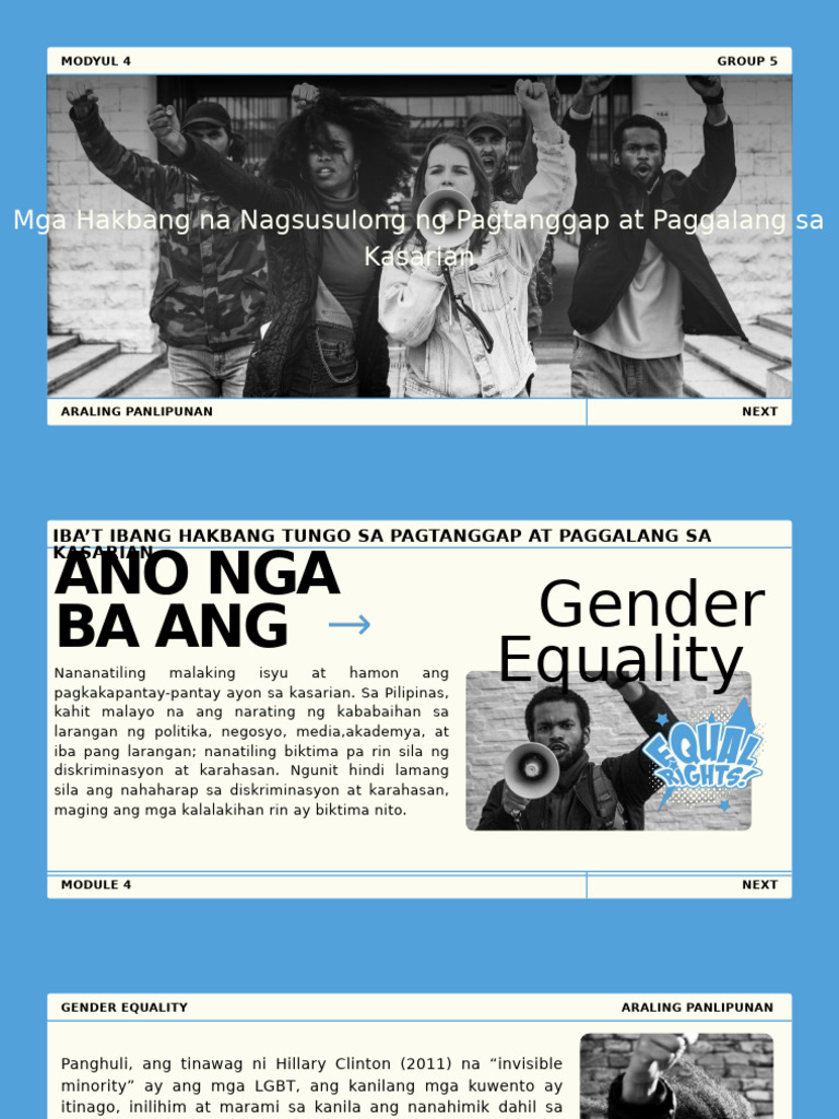 Blue Minimal Modern Equality Justice Project Presentation | PDF