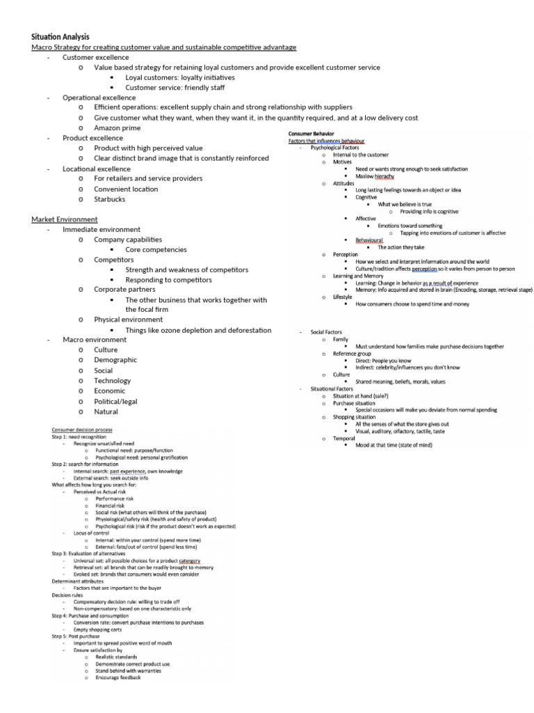 COMM 296 Cheat sheet | PDF | Market Segmentation | Marketing