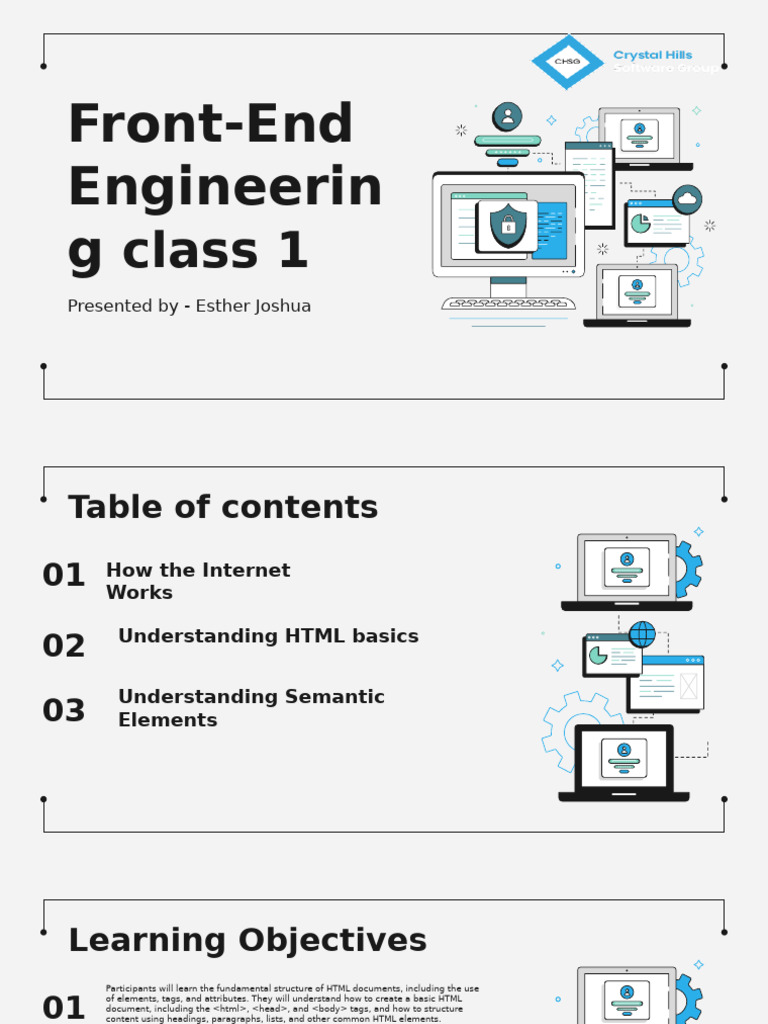 CHSG ACADEMY CLASS 1 FOR FRONT END ENGINEERING | PDF | Html | World ...