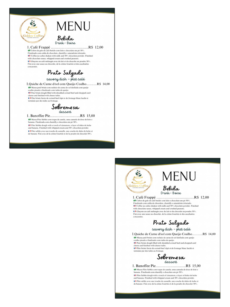 Cardápio PDF | PDF