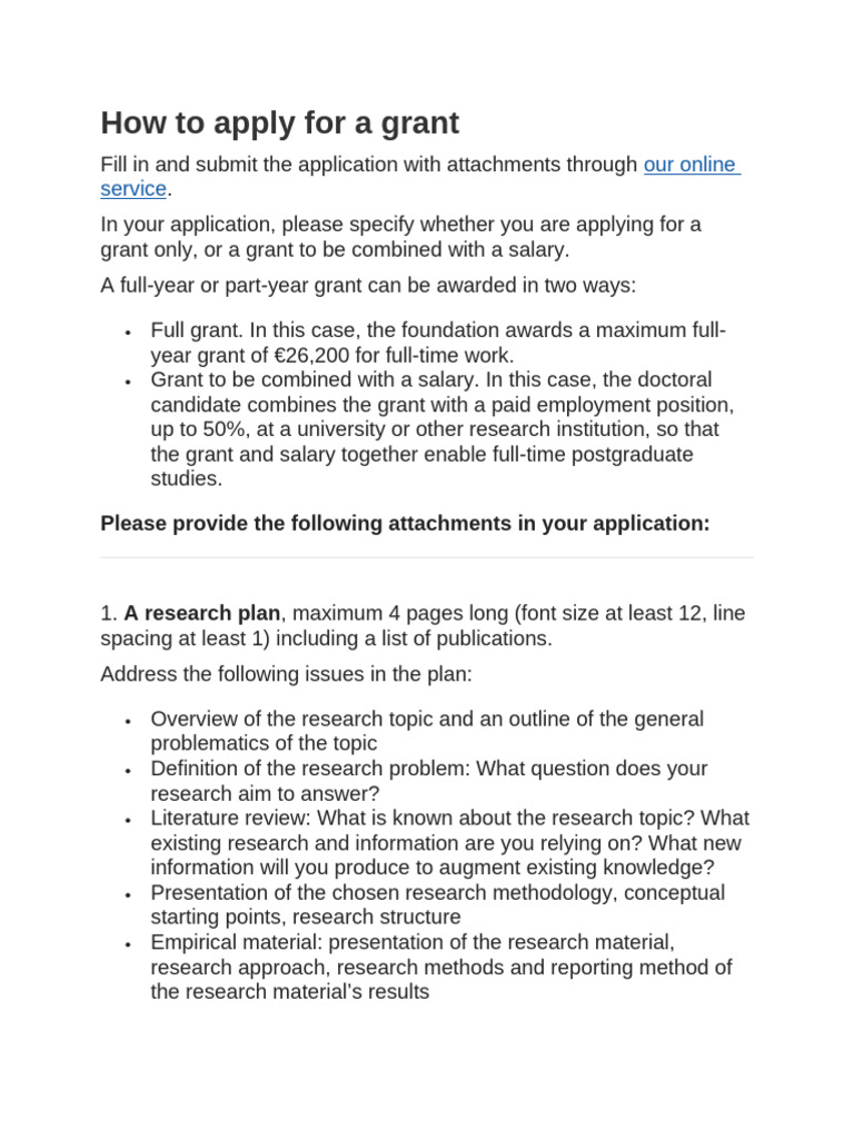 Grant Application Process Guide Pdf