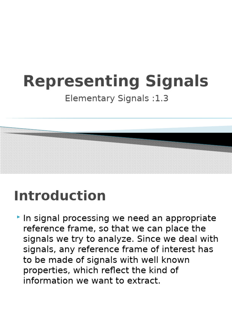 1.3 Elementary Signals | PDF | Mathematical Analysis | Applied Mathematics
