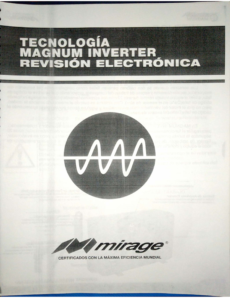Manual Inverter Mirage | PDF