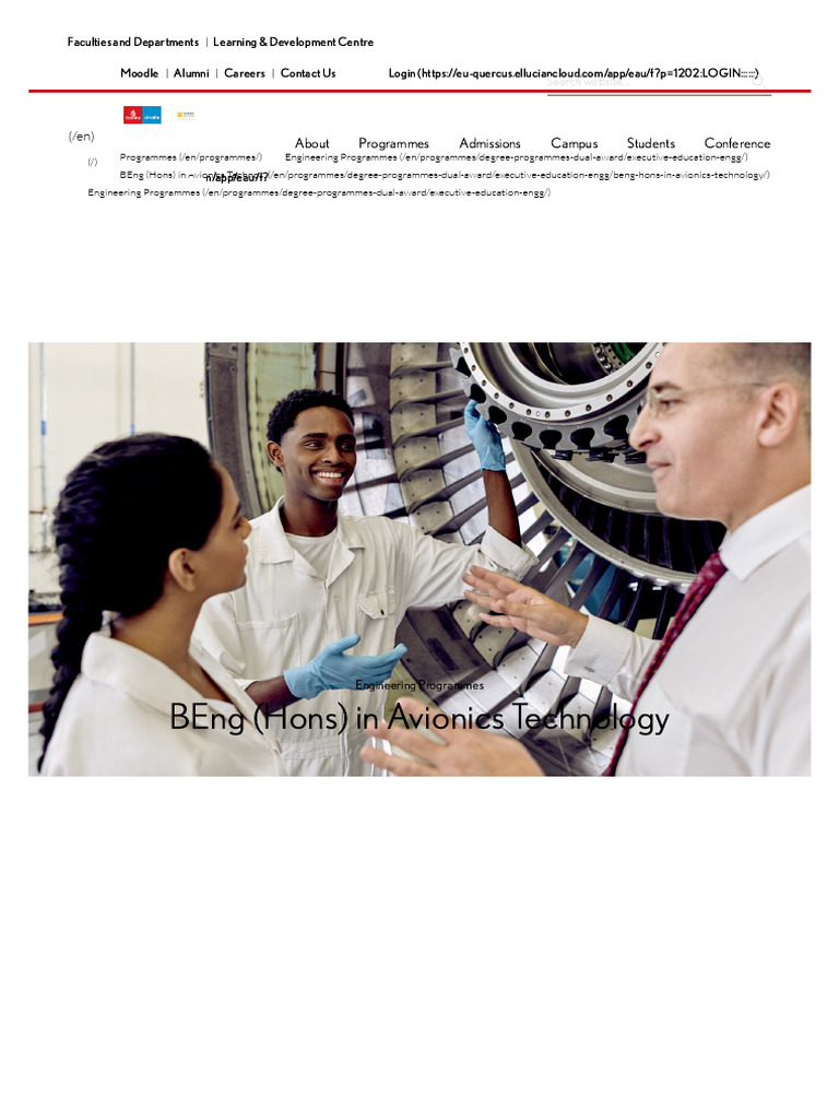 BEng (Hons) in Avionics Technology - Emirates Aviation University | PDF ...