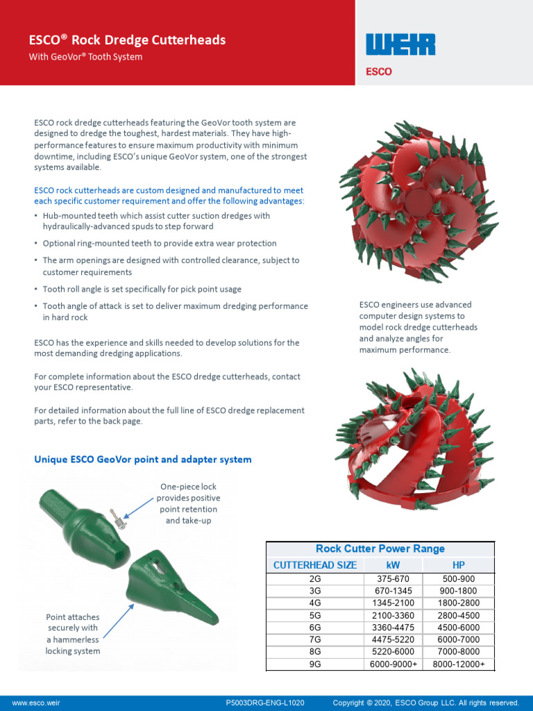 Esco CSD | PDF | Dredging