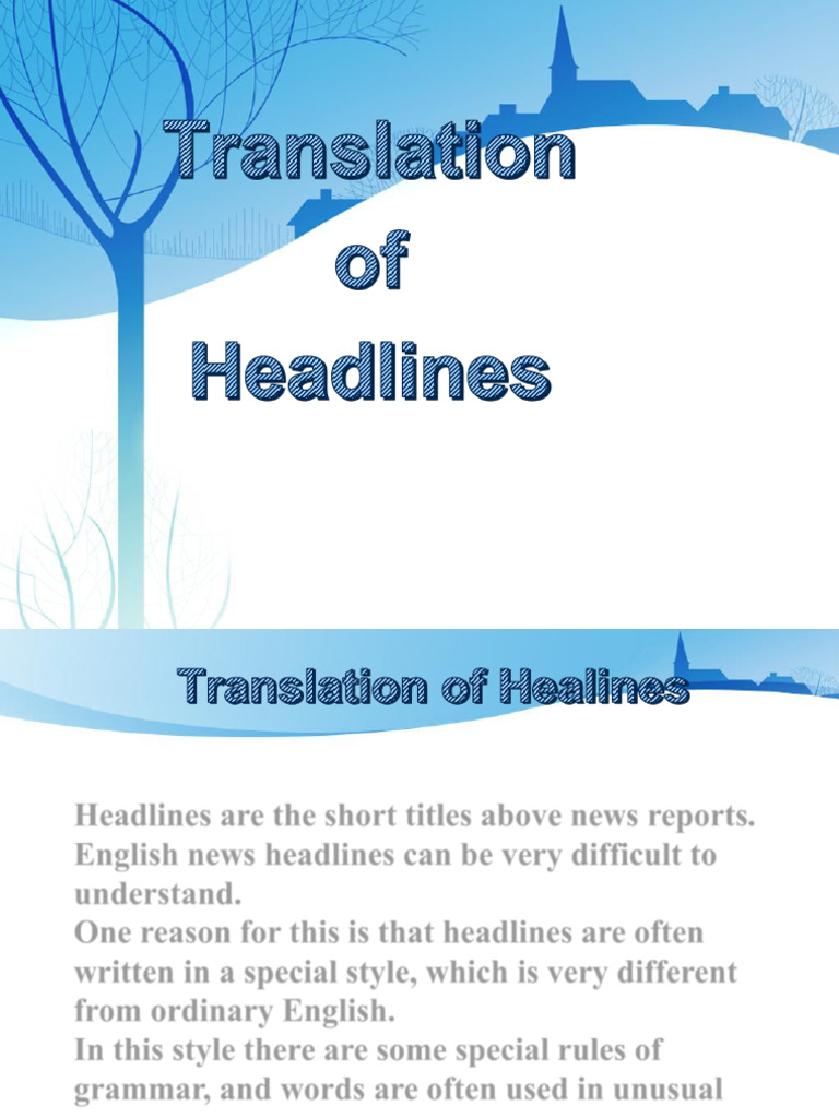 Understanding English News Headlines | PDF | Verb | English Language