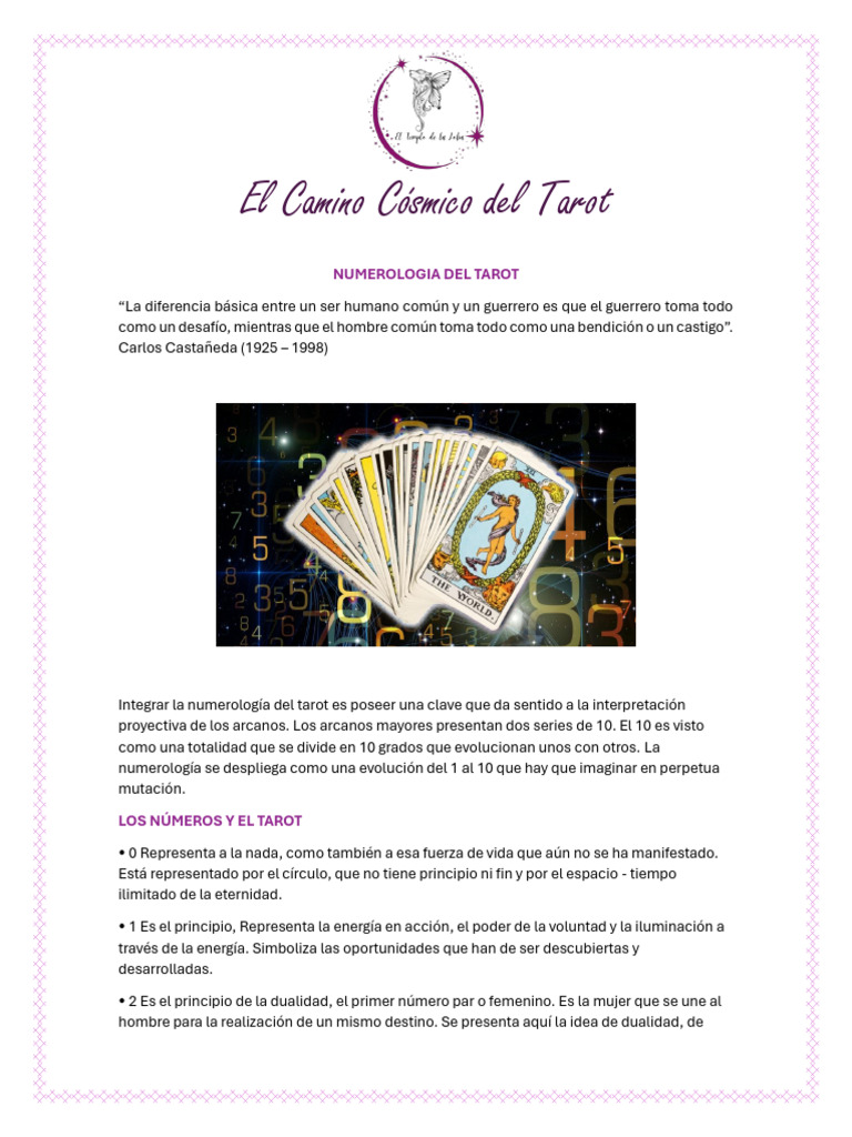 CLASE 2a El Camino Cósmico del Tarot | PDF | Arcanos Mayores | Karma