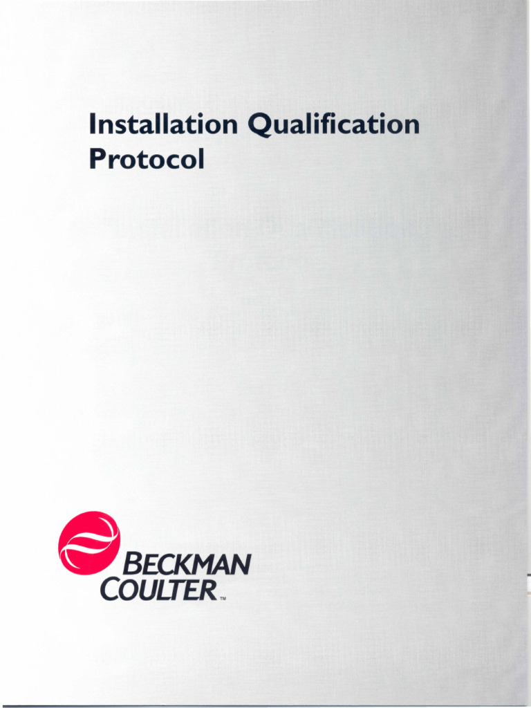 Installation Qualification Protocol 144867AD | PDF | Verification And ...