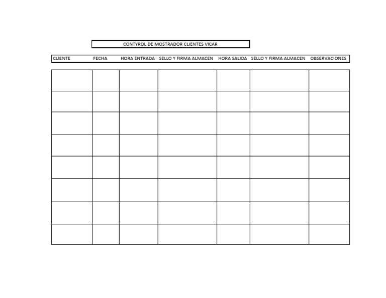 Formato Mostradores.xlsx - Hoja1 | PDF