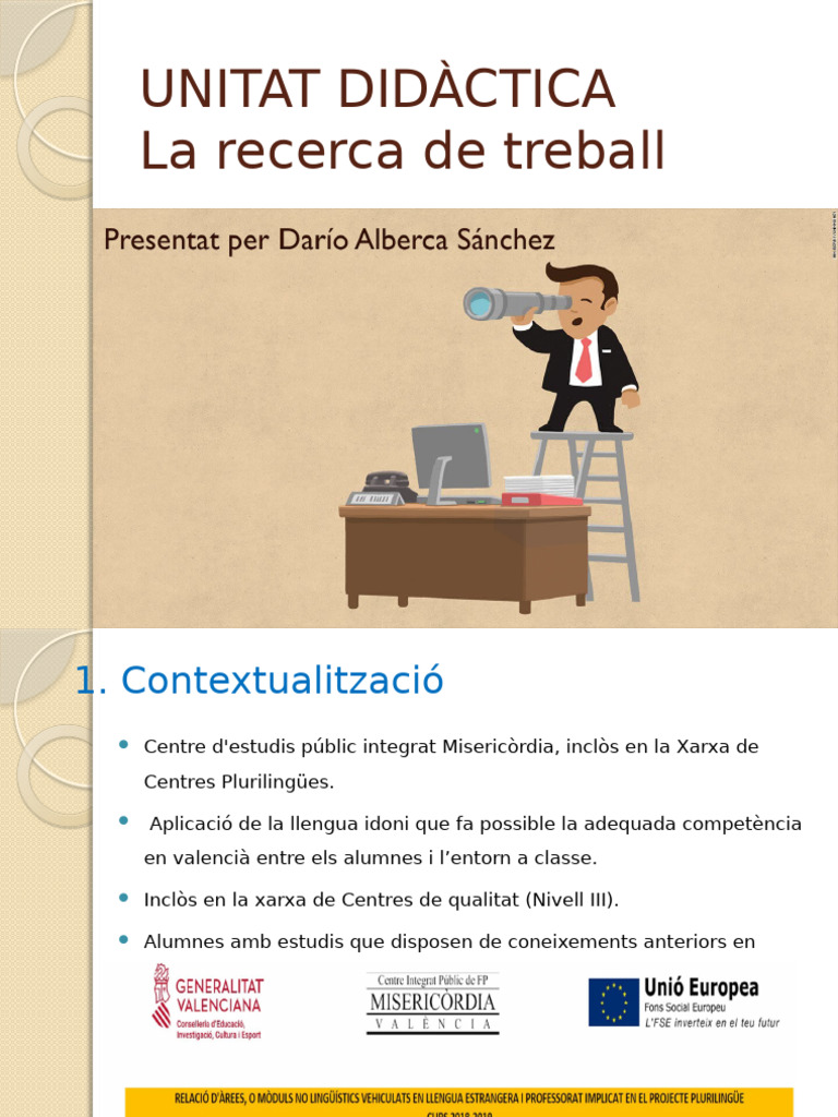 Presentació de La Unitat Didáctica | PDF