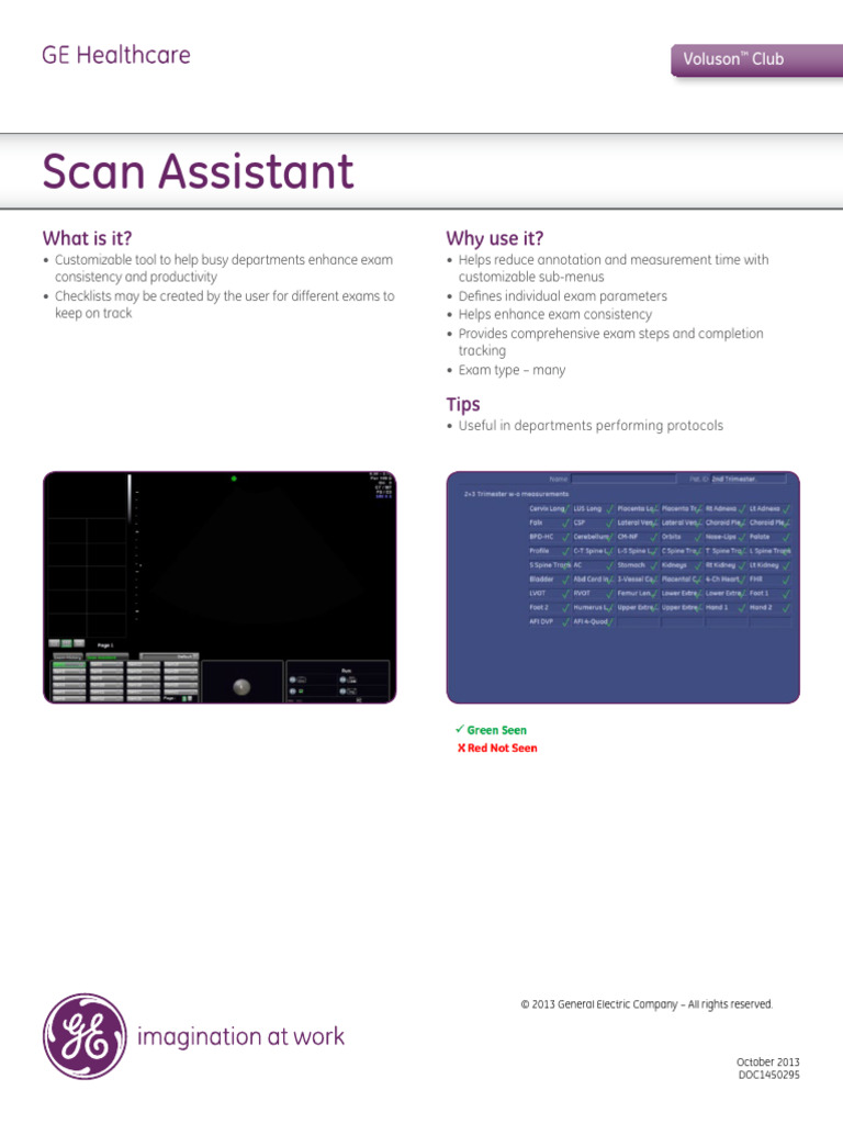 Voluson Scan Assistant Feature Guide | PDF