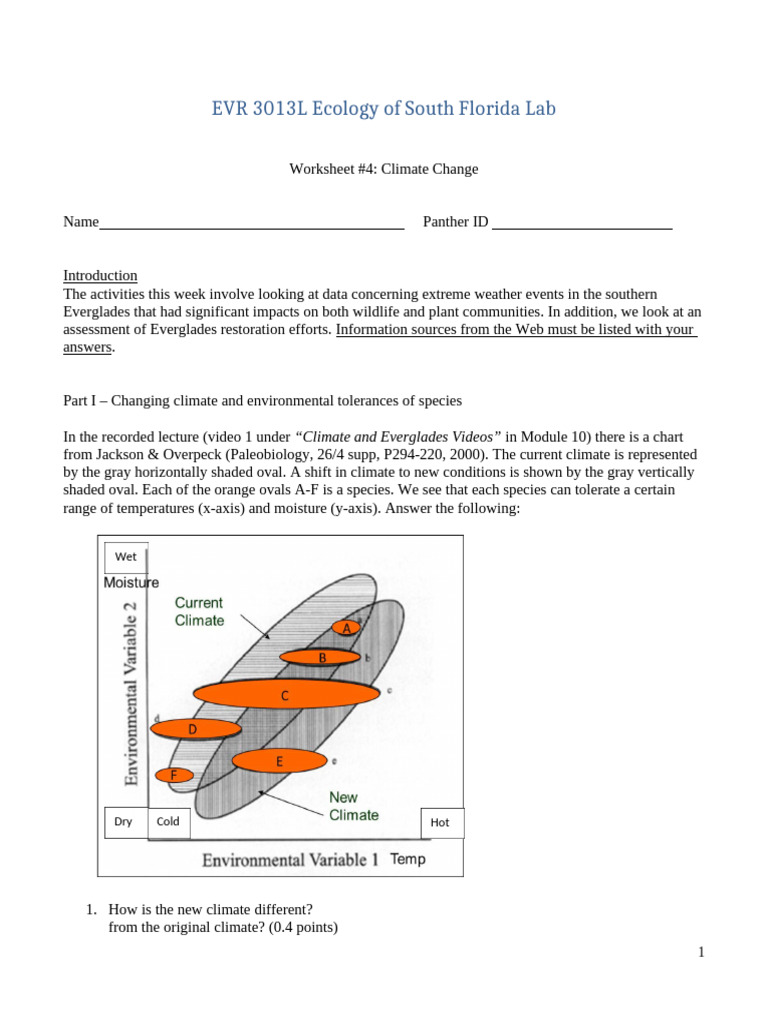 Worksheet 4 Climate Change | PDF | Sea Surface Temperature | Coral