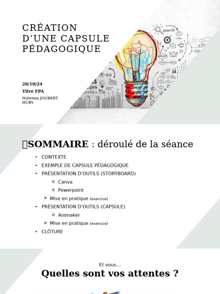 Création D'une Capsule Pédagogique | PDF | Pédagogie