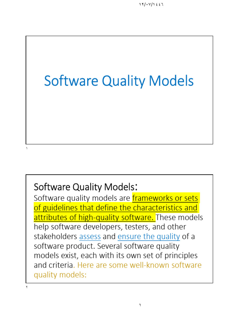 Quality 04 | PDF | Software Quality | Reliability Engineering