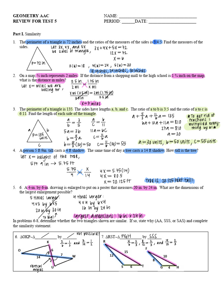 Test_Review_Key | PDF | Euclid | Classical Geometry