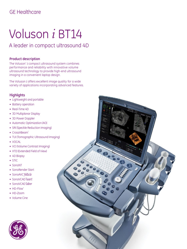 Global Voluson I BT14 Datasheet 2013 | PDF | Heart Valve | Medical Ultrasound