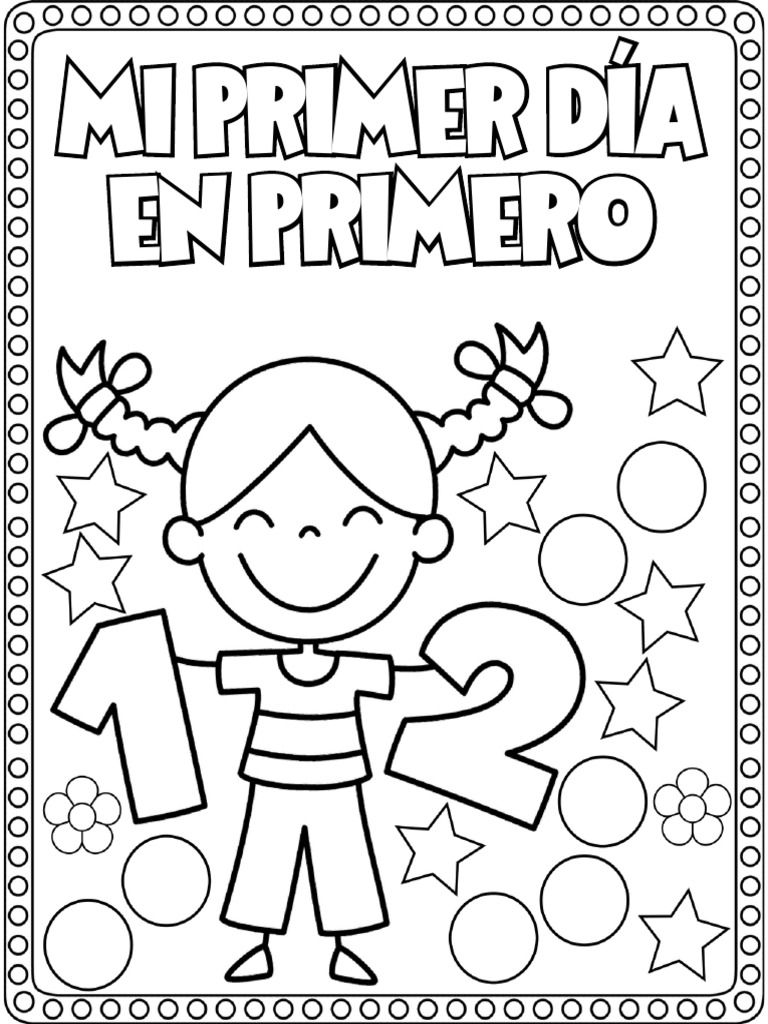 65.Mi primer día - para colorear | PDF