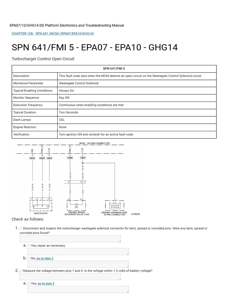 SPN 641 - Fmi 5 - Epa07 - Epa10 | PDF | Voltage | Electric Power