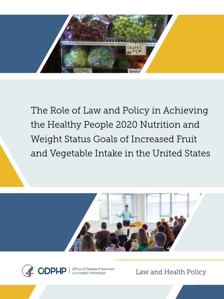 Law and Policy for Healthy Eating Goals | PDF | Preventive Healthcare ...