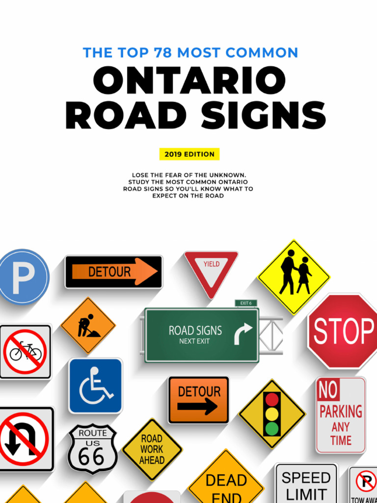 Top 78 Most Common Ontario Road Signs (1) | PDF