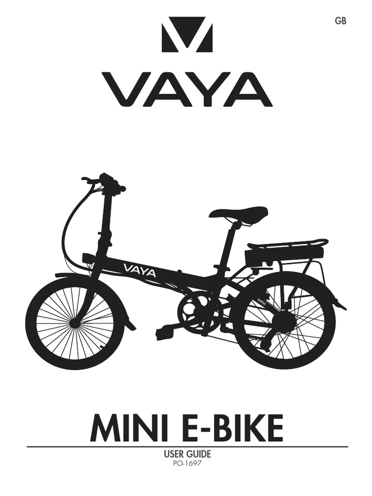 VAYA Mini E Bike Manual En | PDF | Battery Charger | Rechargeable Battery