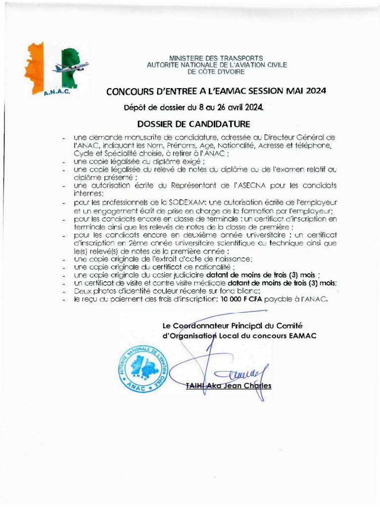 Concour EAMAC 2024 | PDF