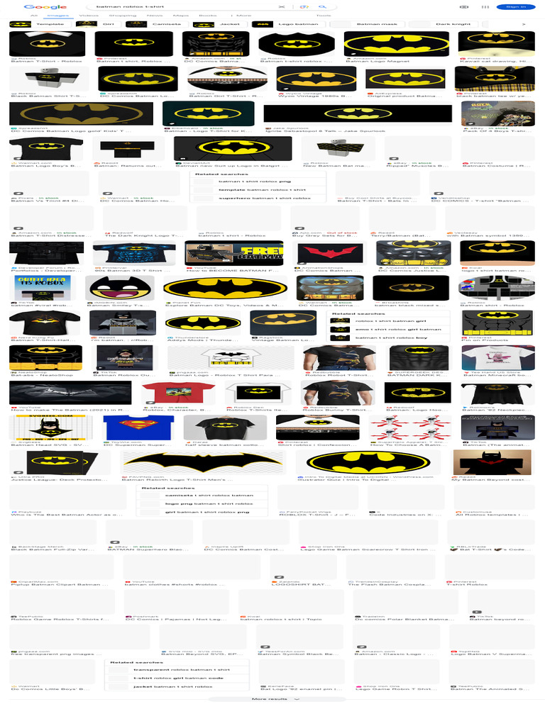 Roblox Batman T-Shirt Designs | PDF | Batman | T Shirt