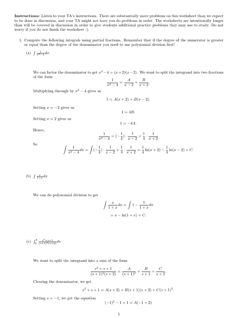 222 Spring 2021 Worksheet 6 Solutions | PDF | Mathematical Objects ...