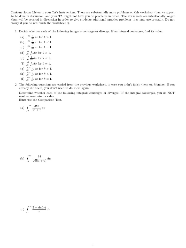 222 Spring 2021 Worksheet 8 | PDF