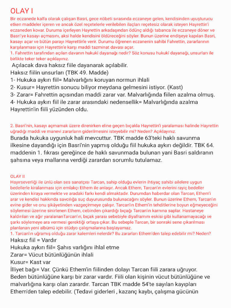 Borçlar Genel 3 Pratik - 250105 - 143930 | PDF