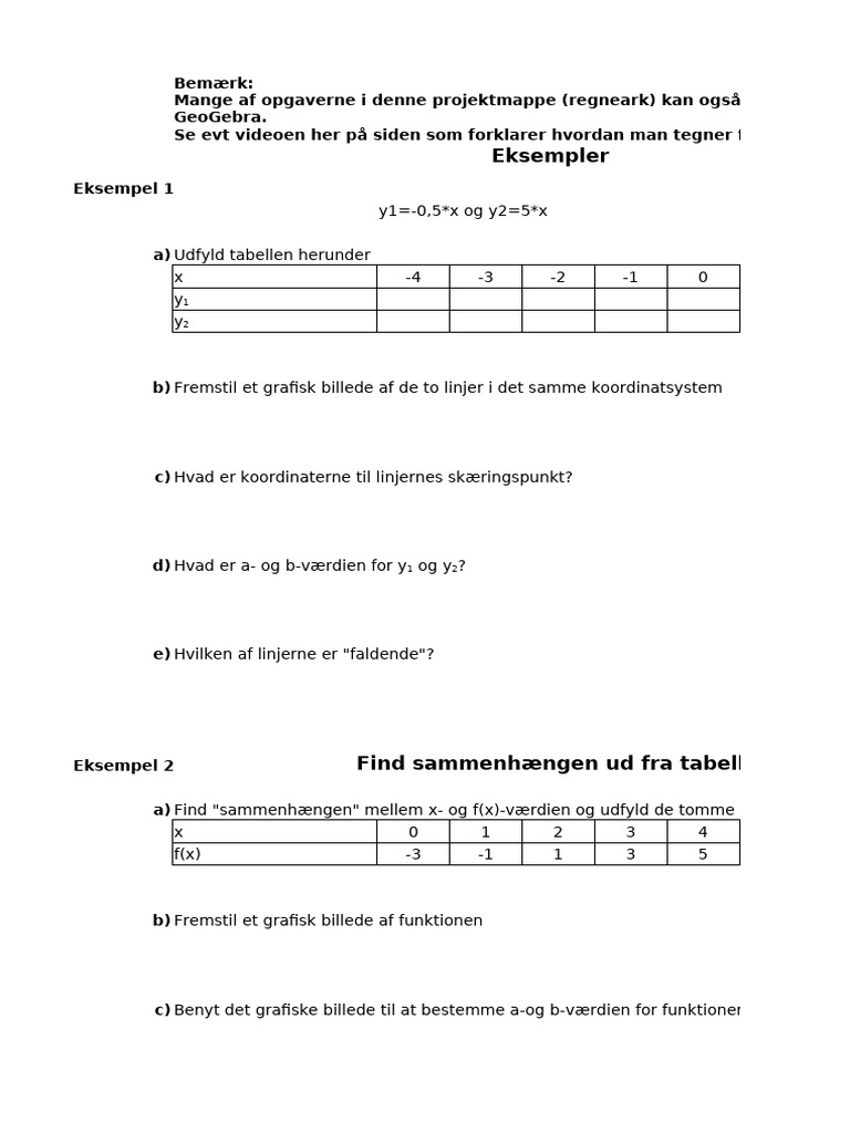 Regneark Med Funktioner Rettet (1) | PDF