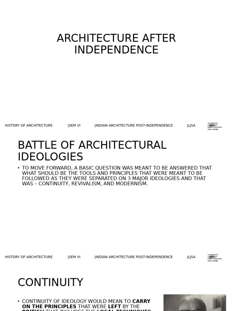 Post-Independence Indian Architecture | PDF