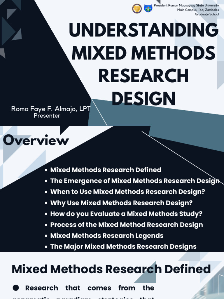 Almajo_Understanding Mixed Methods Research Design | PDF | Research Methods | Scientific Method