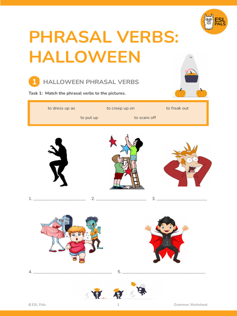 (SV) Phrasal Verbs - Halloween | PDF | Halloween | Trick Or Treating